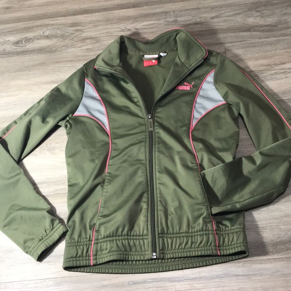 Puma | Jackets & Coats | Puma Green Zip Up Sport Jacket | Poshmark